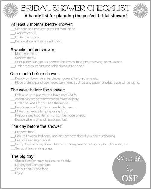Bridal Shower Bridal Shower Checklist 2161993 Weddbook