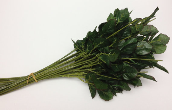 Greenery 20 Artificial Flower Stems With Dry Look Rose Leaves For DIY 