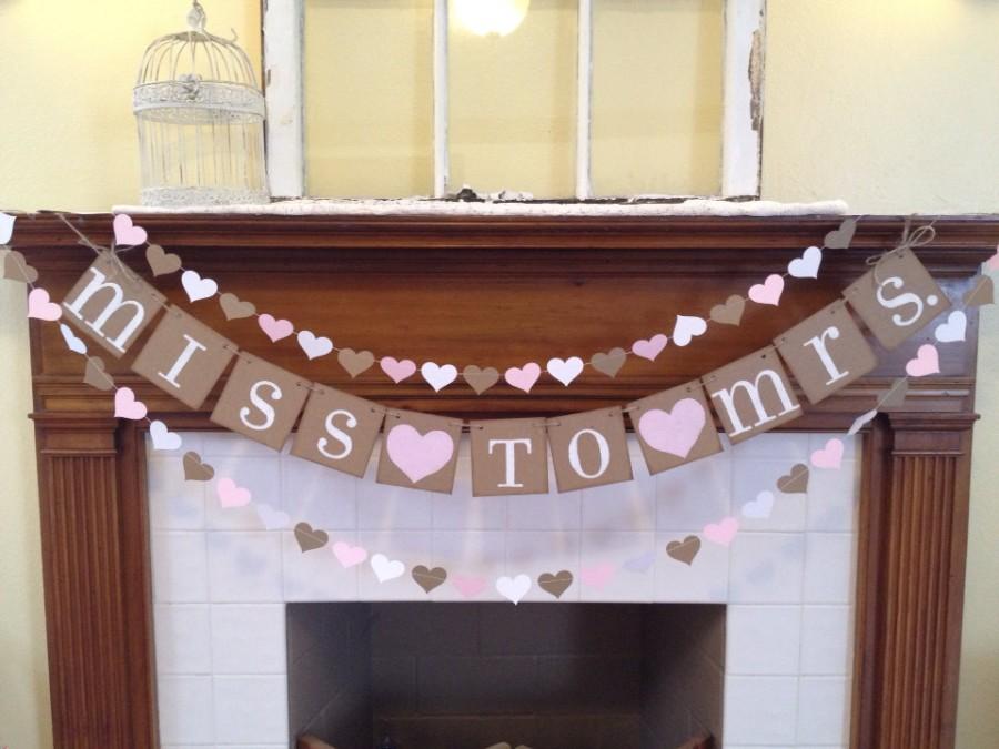 Bridal Shower Decoration Bridal Shower Banner Miss To Mrs Banner Paper 