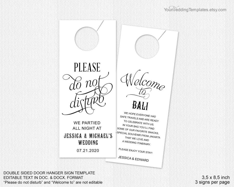 Invitation Do Not Disturb Door Hanger 2478127 Weddbook