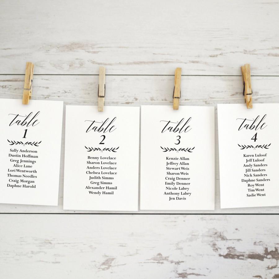 Wedding Seating Chart Template Wedding Seating Chart Printable Rustic 