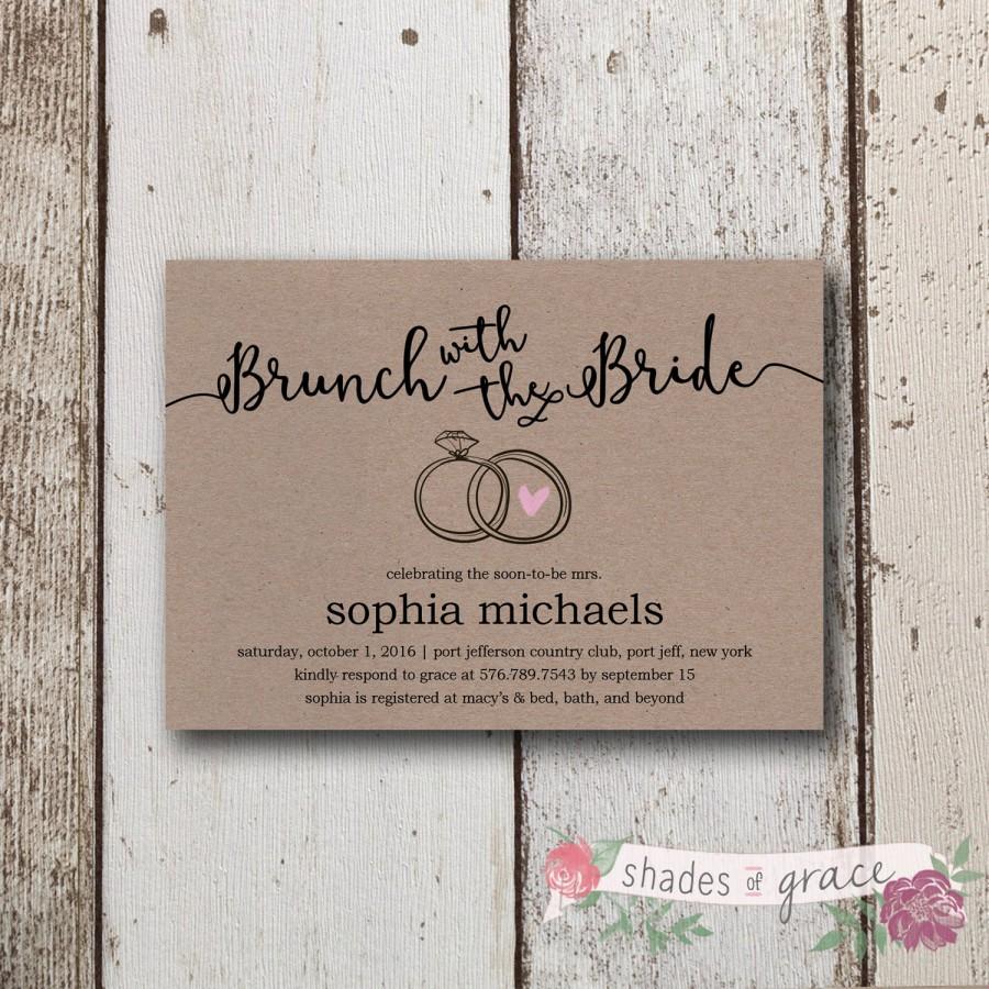 Bridal Shower Invitation Instant Download Rustic Bridal Shower Invites 