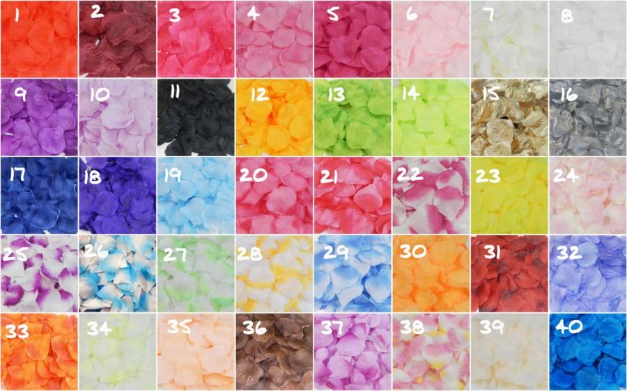 1000 Silk Rose Petals For Wedding Flower Bridal Decoration Girl s Baskets Party Etc 40 Color To 