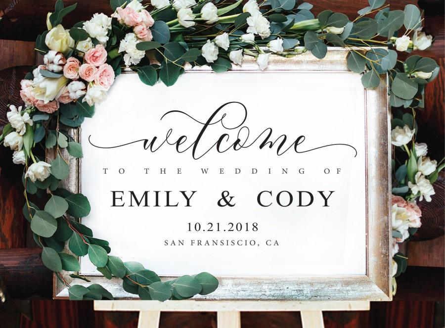 Wedding Welcome Sign Template Wedding Welcome Sign Printable Wedding 