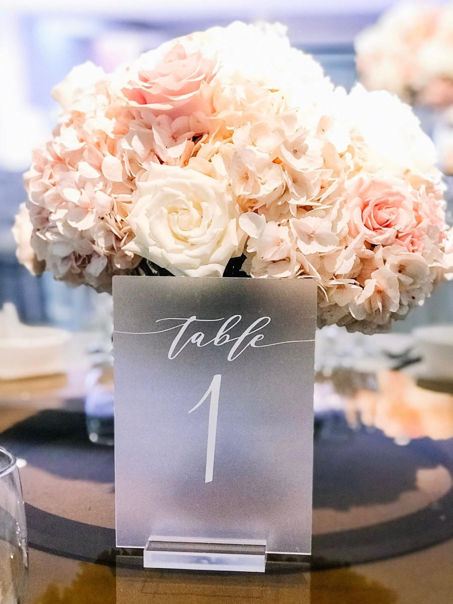 Frosted Acrylic Table Numbers With Stand 2978177 Weddbook