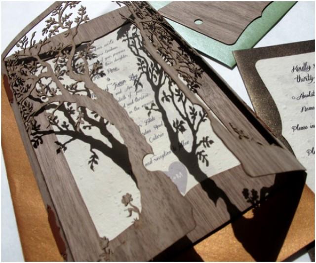 Clever ‘Love Tree’ Wedding Invitation By Laser Creative - Weddbook