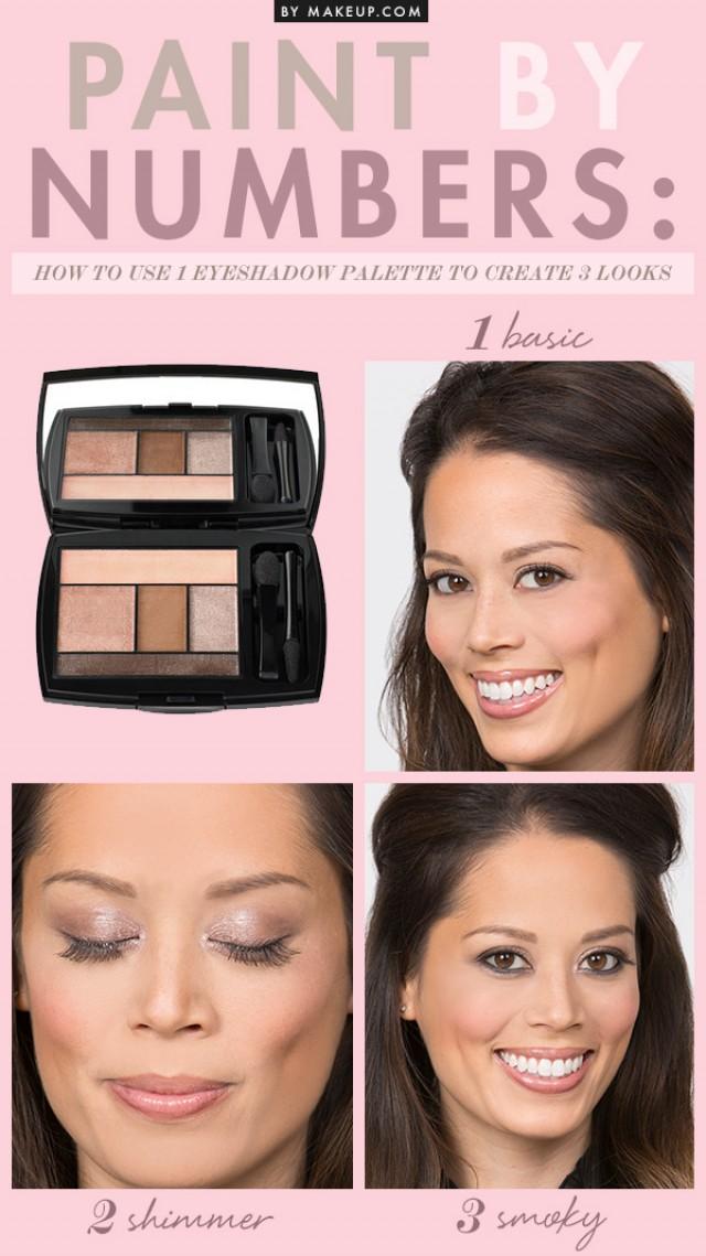 Paint By Numbers: How To Use 1 Eyeshadow Palette To Create 3 Looks ...