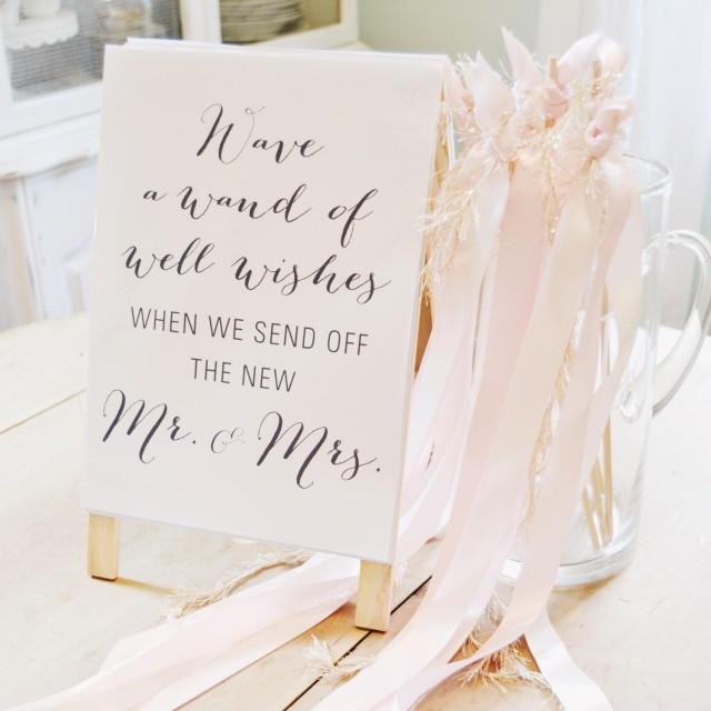 Dekor - Ribbon Wand Wedding Send-Off Sign #2705306 - Weddbook