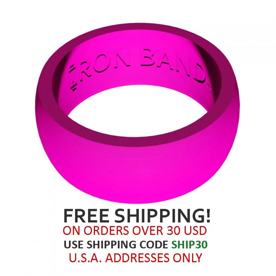 Silicone Ring Pink Silicone Wedding Band For Women – Flexible, Rubber ...